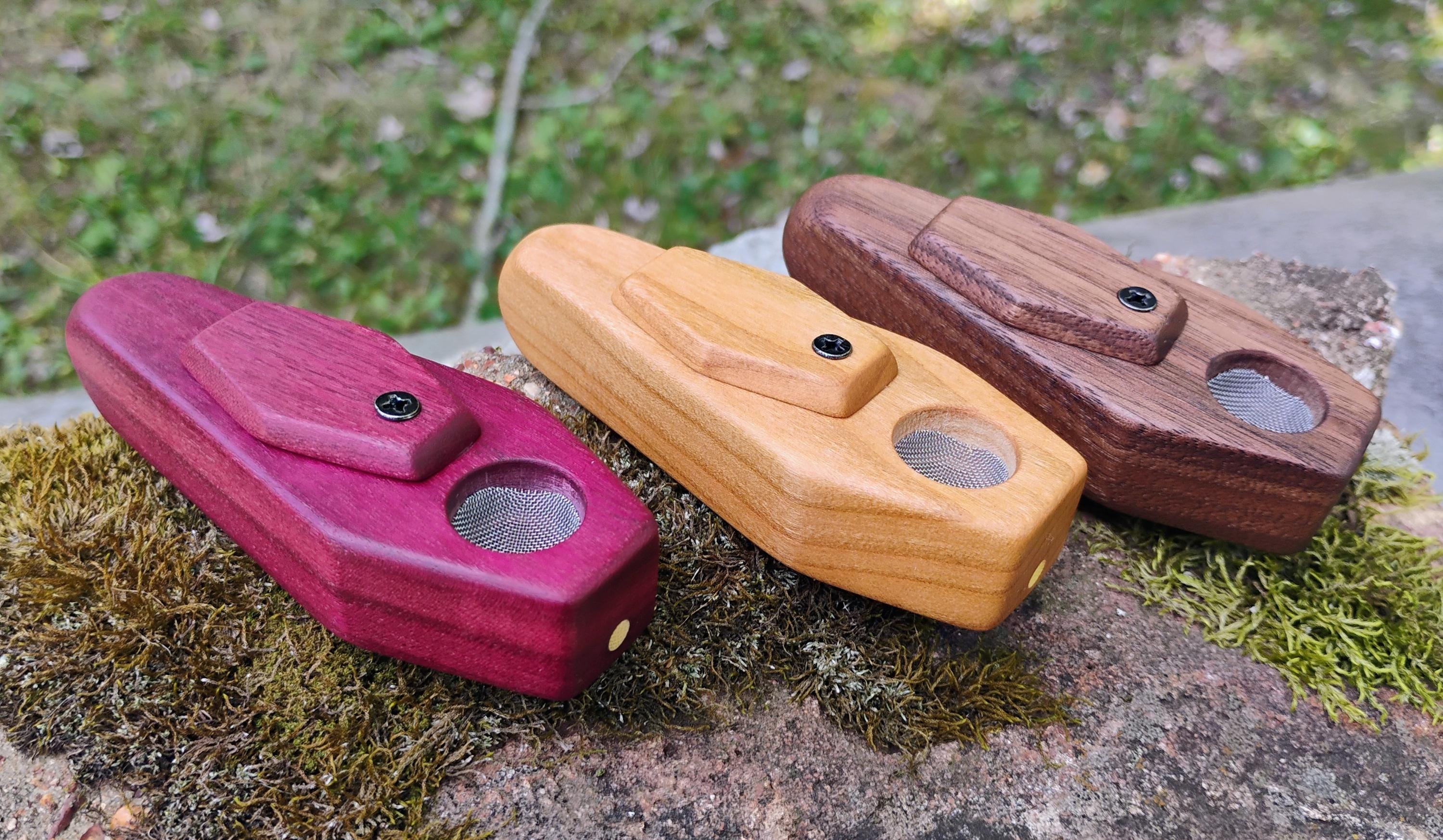 Handmade Wooden Coffin Smoking Pipe With Swivel Lid - Etsy