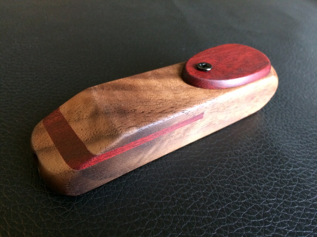 LIMITED RUN Figured Walnut and Blood Wood Pinstripe 3.5 Inch Slim Wedge ...