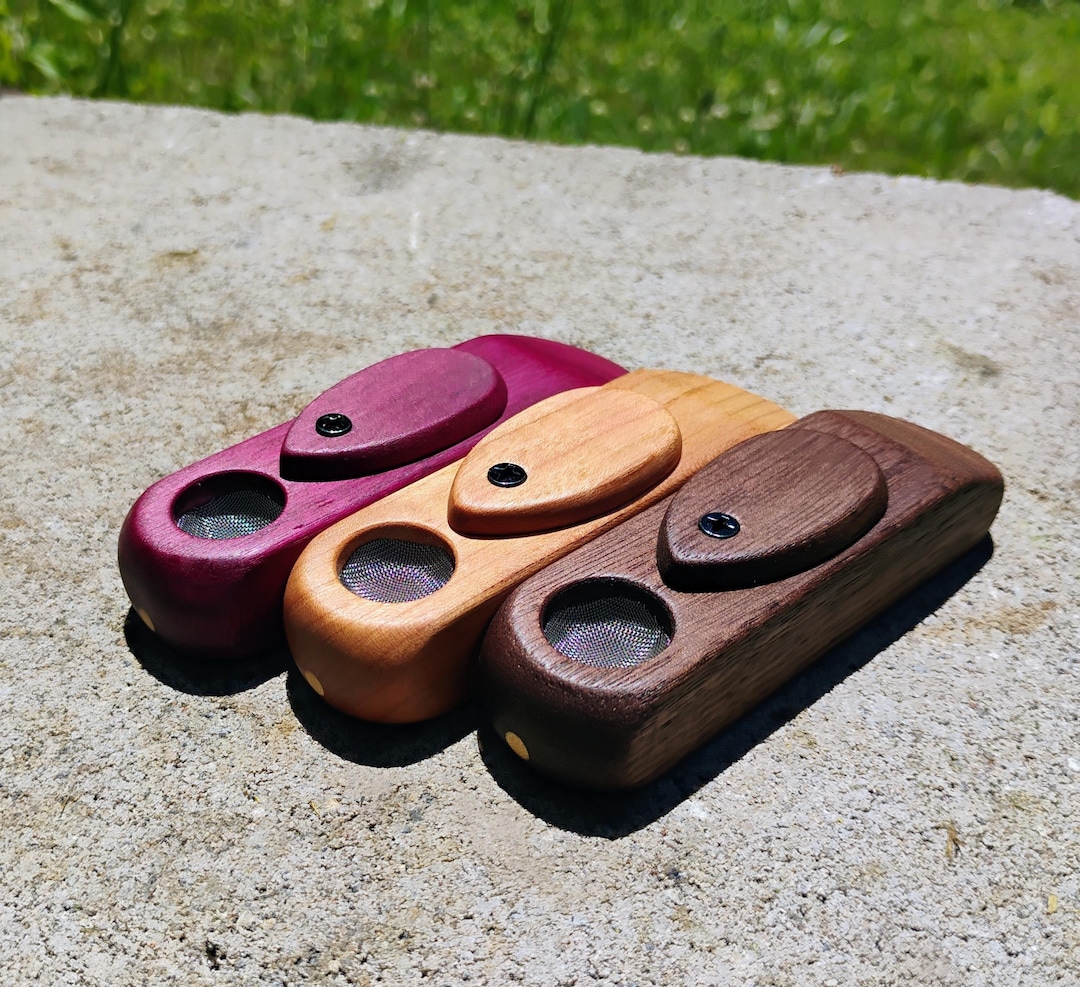 Premium Wedge Tip Pocket Pipe Hardwood Block Wooden Smoking Pipe With ...