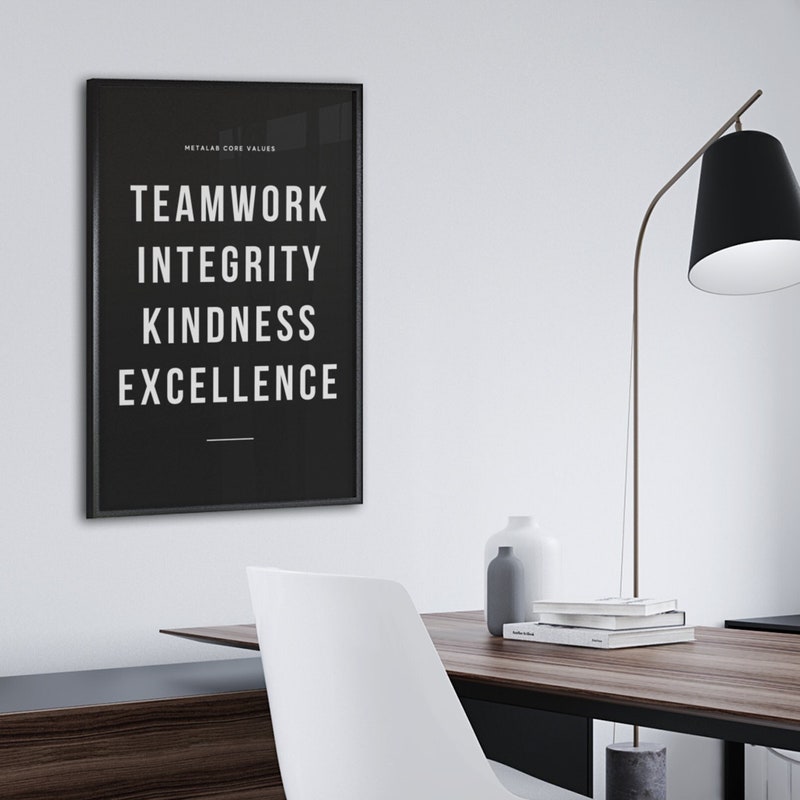 Core Values Poster - Etsy