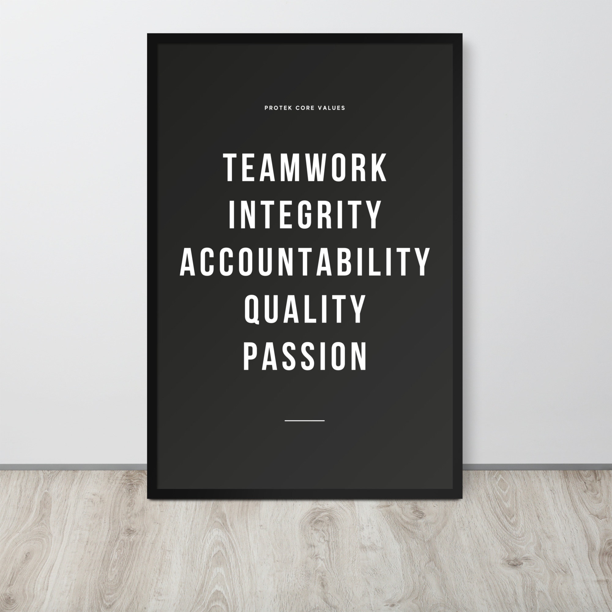 Personalized Framed Poster | Core Values | Motivational Quote ...