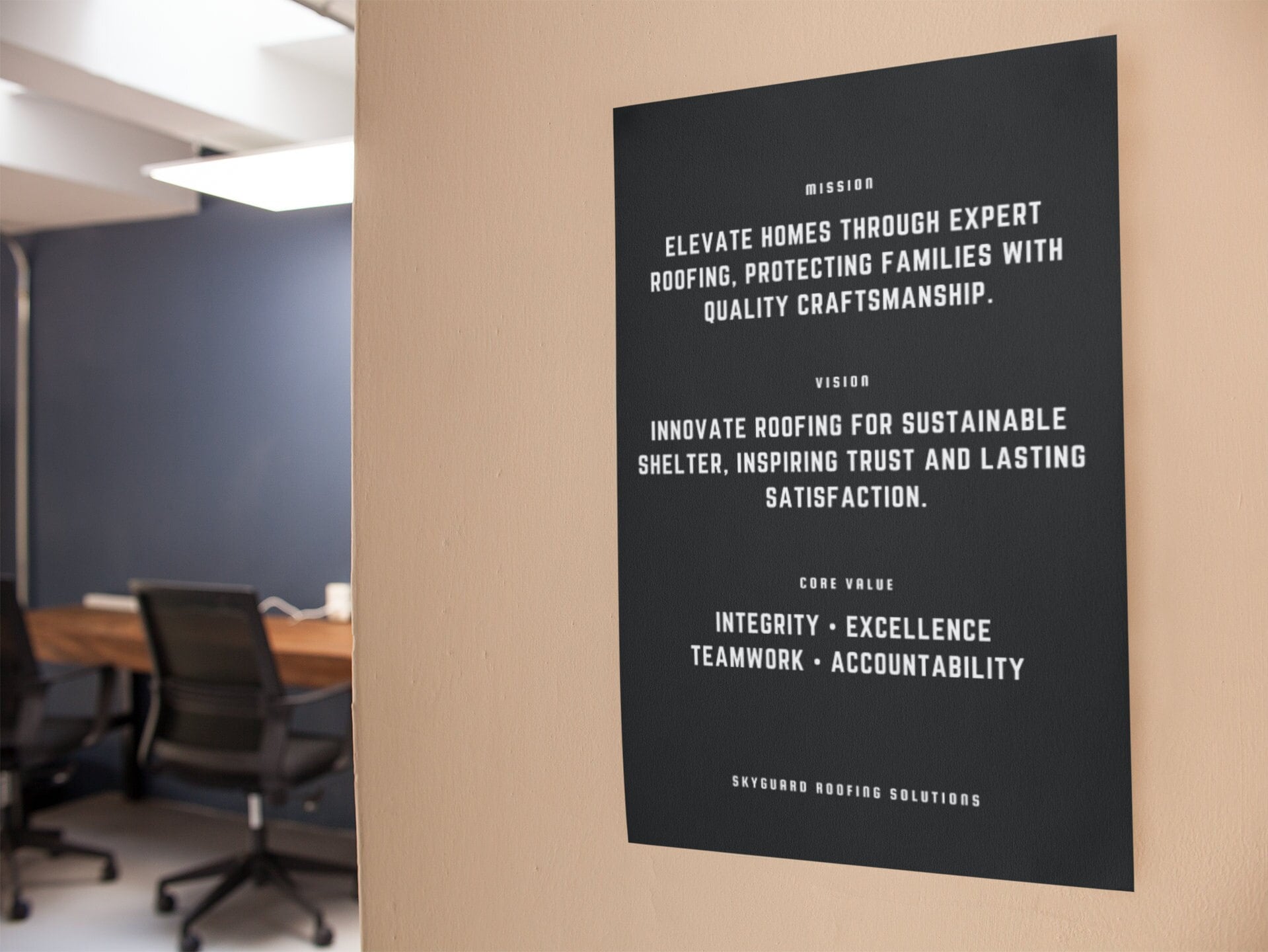 Personalized Mission, Vision, Core Values Wall Art Print Poster ...