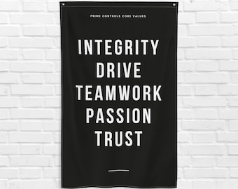 Personalized Core Values Wall Art Print Poster Motivational Quote ...