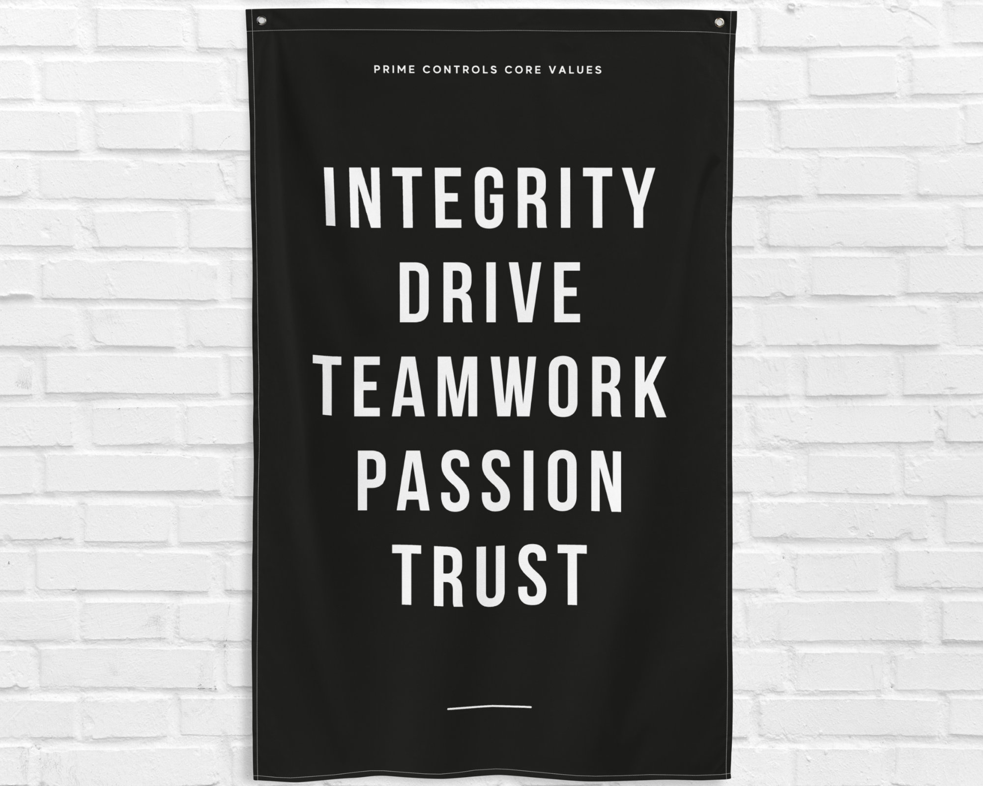 Personalized Core Values Flag Wall Hanging Motivational Quote ...