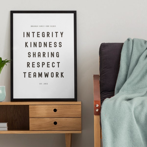 Family Values Sign - Etsy