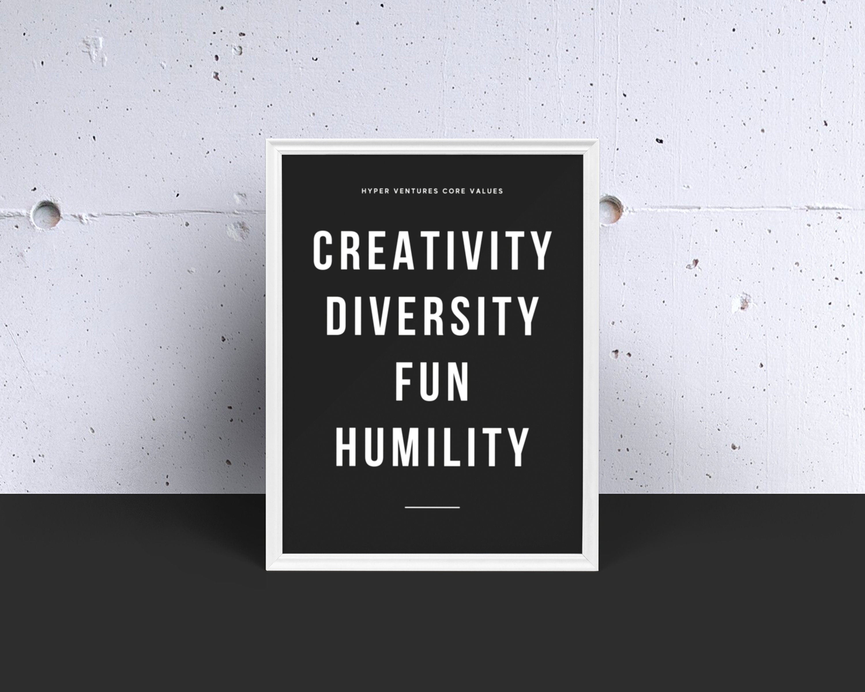 Personalized Core Values Wall Art Print Poster Motivational - Etsy