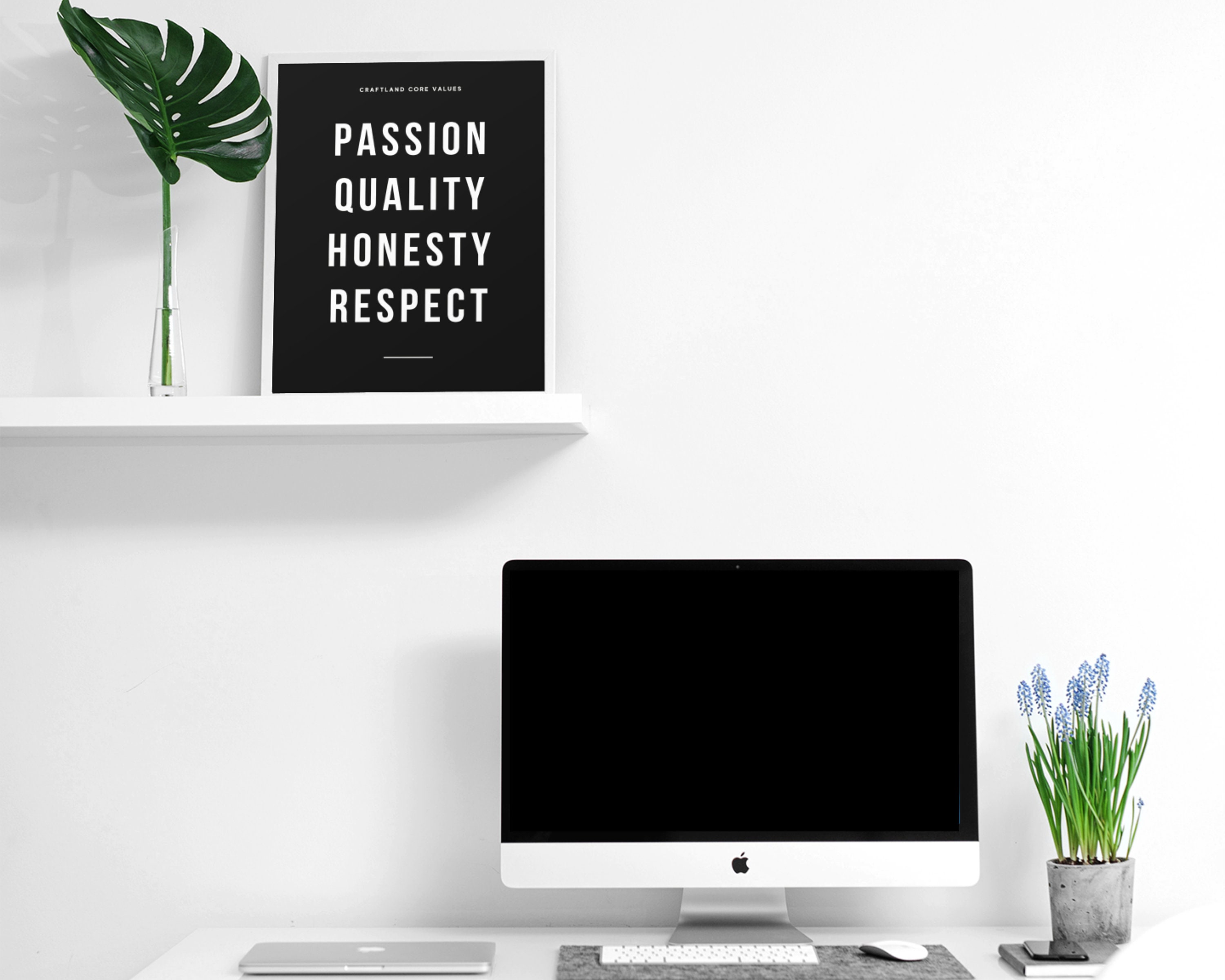 Personalized Core Values Wall Art Print Poster | Motivational Quote ...