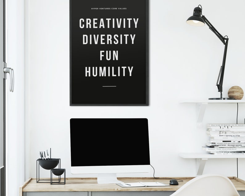 Personalized Core Values Wall Art Print Poster Motivational - Etsy