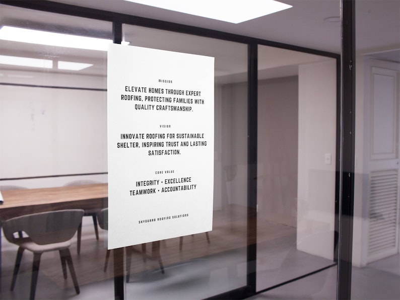 Personalized Mission, Vision, Core Values Wall Art Print Poster ...