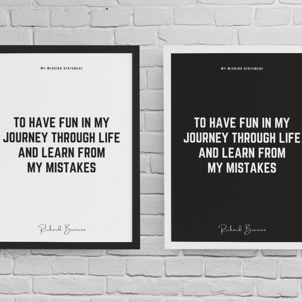 Mission Statement Posters - Etsy