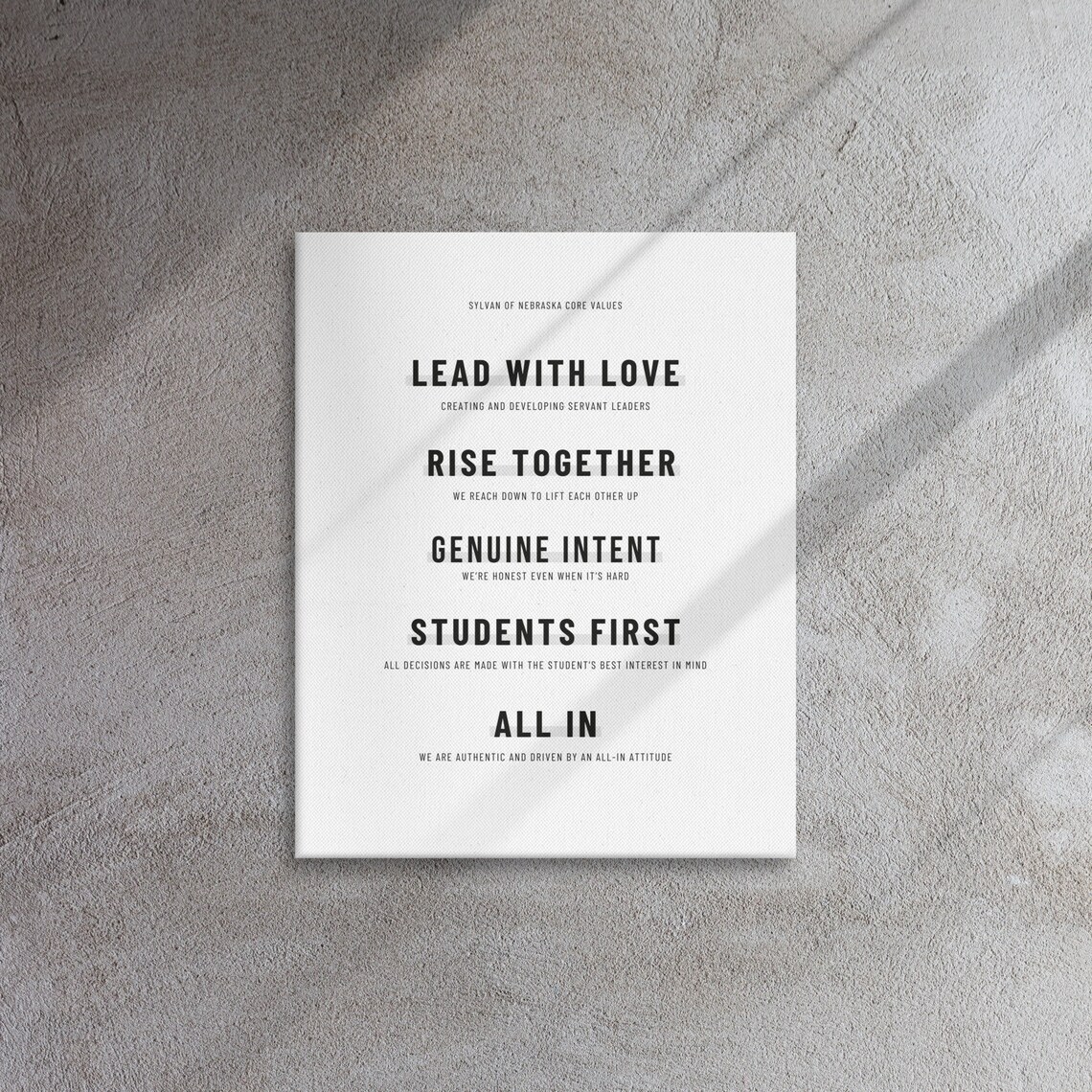 Personalized Thin Canvas | Core Values | Motivational Quote ...