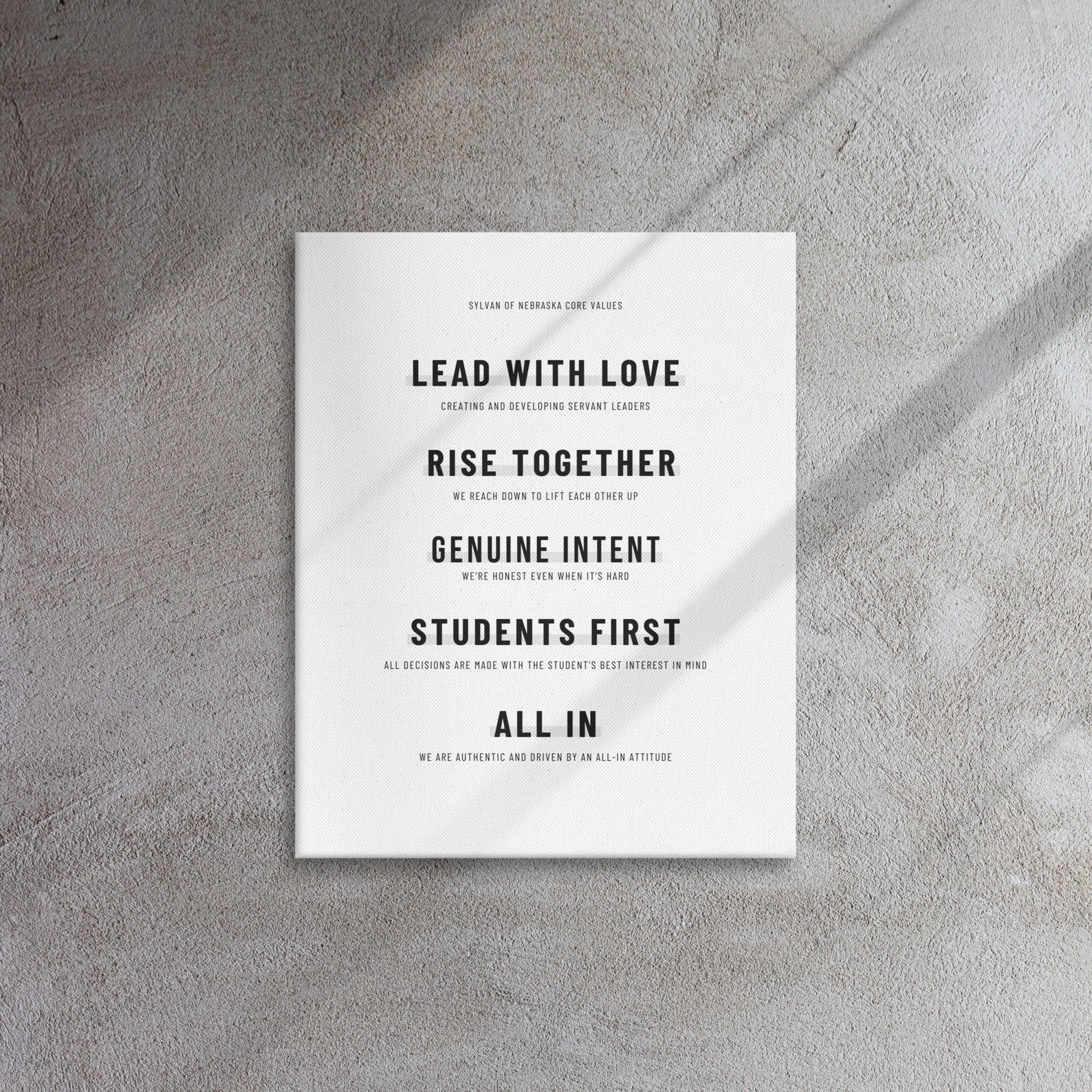 Personalized Thin Canvas | Core Values | Motivational Quote ...