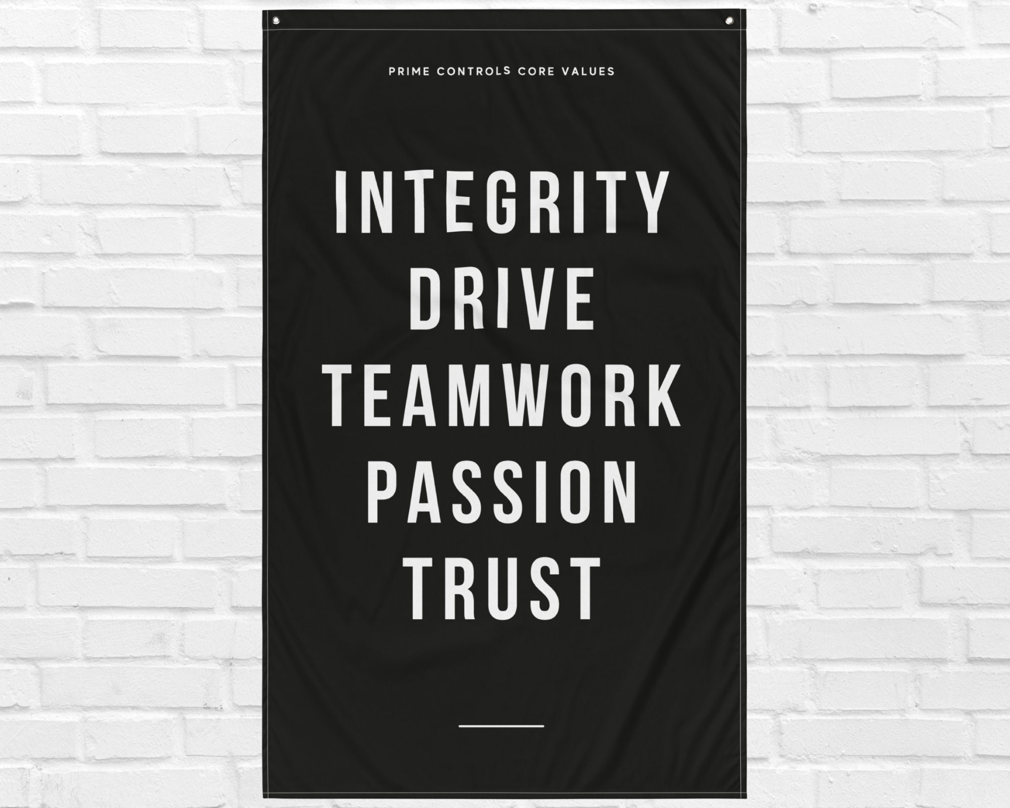 Personalized Core Values Flag Wall Hanging | Motivational Quote ...