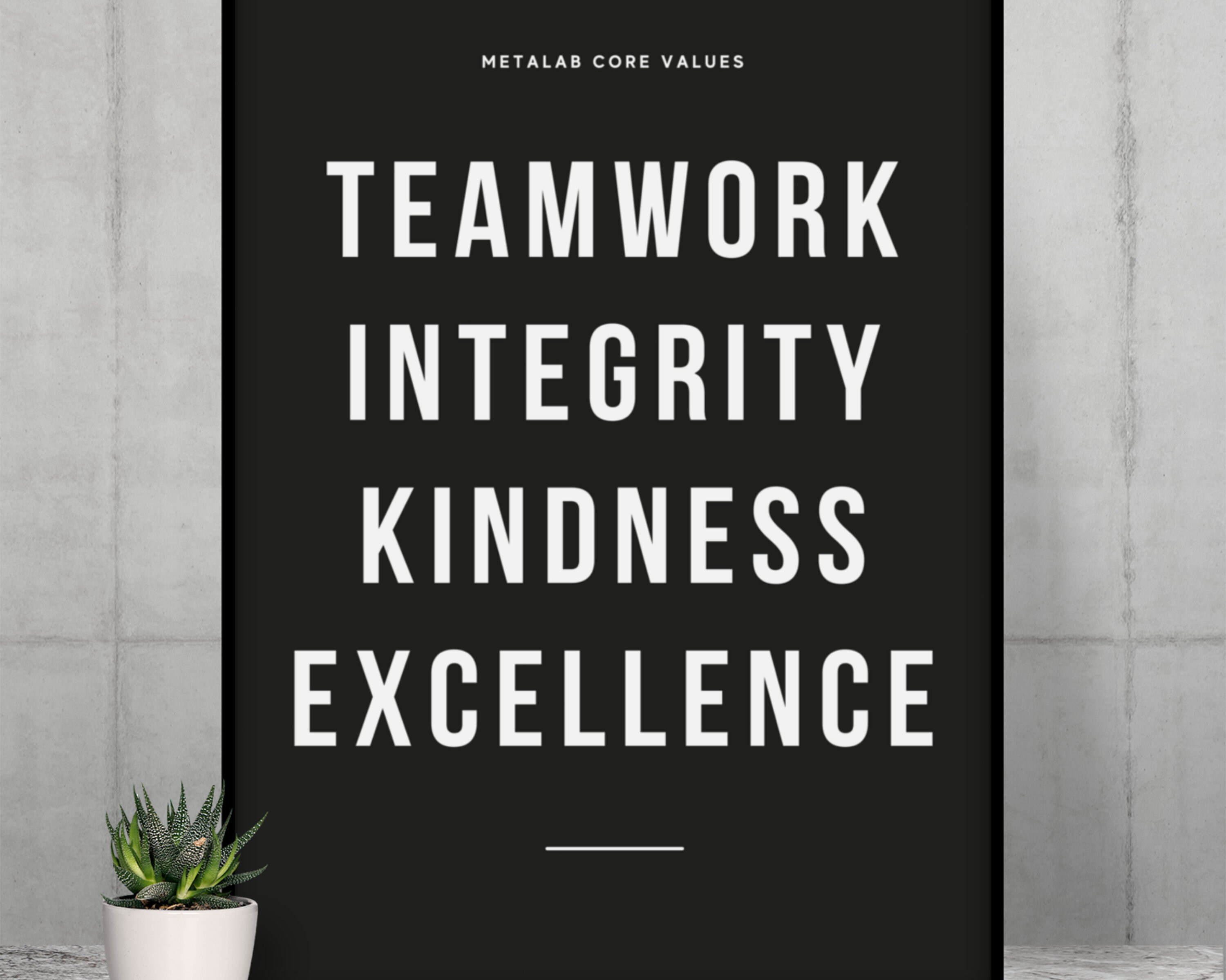 Personalized Core Values Wall Art Print Poster Motivational - Etsy