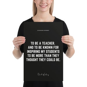 Personalized Personal Mission Statement Wall Art Print Poster | Etsy