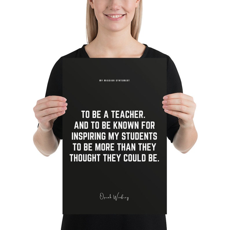 Personalized Personal Mission Statement Wall Art Print Poster - Etsy