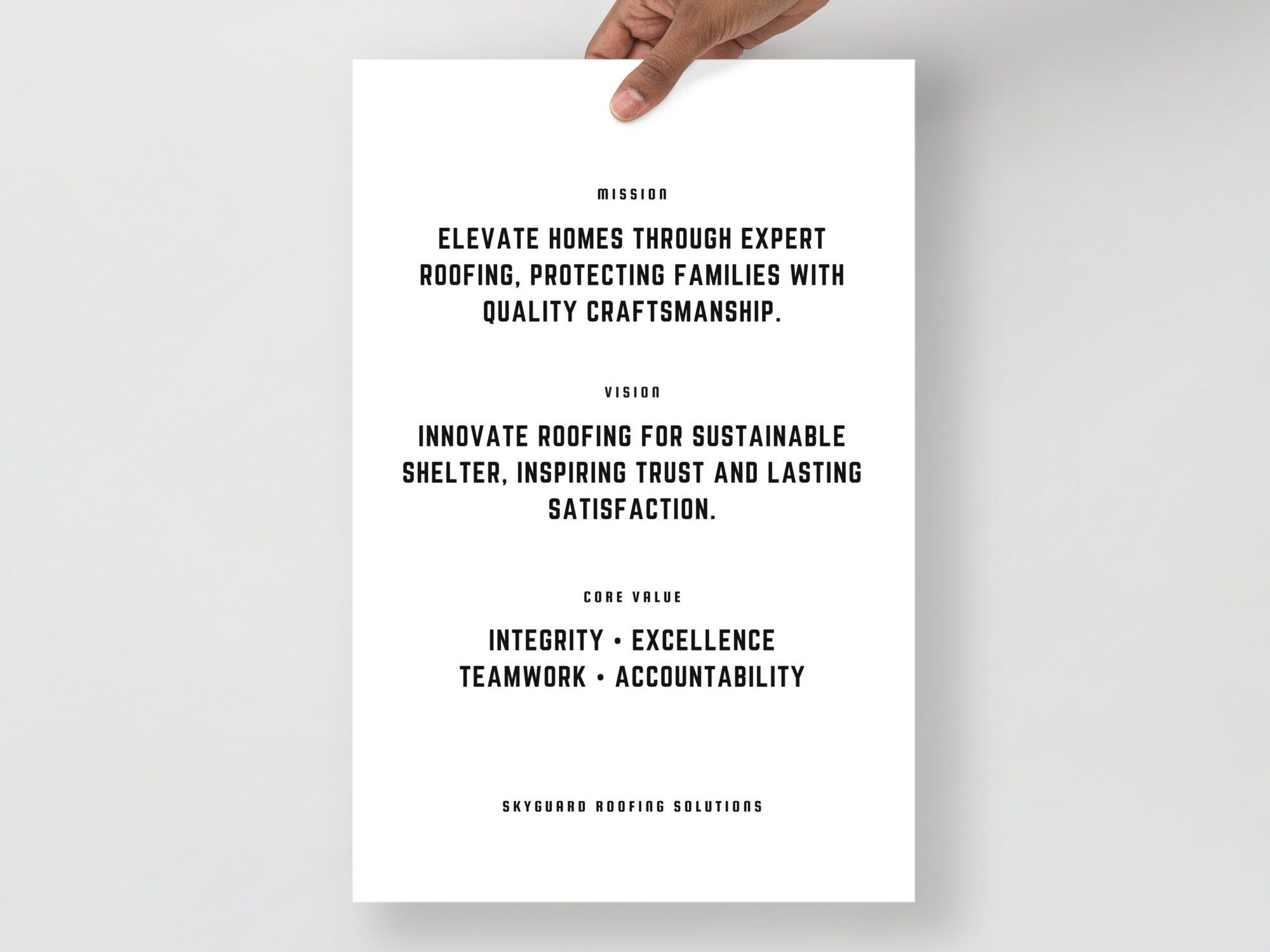 Personalized Mission, Vision, Core Values Wall Art Print Poster ...