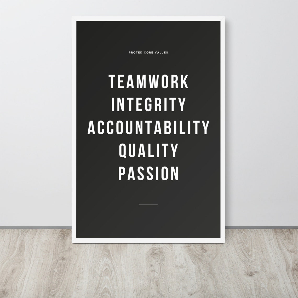 Personalized Framed Poster | Core Values | Motivational Quote ...