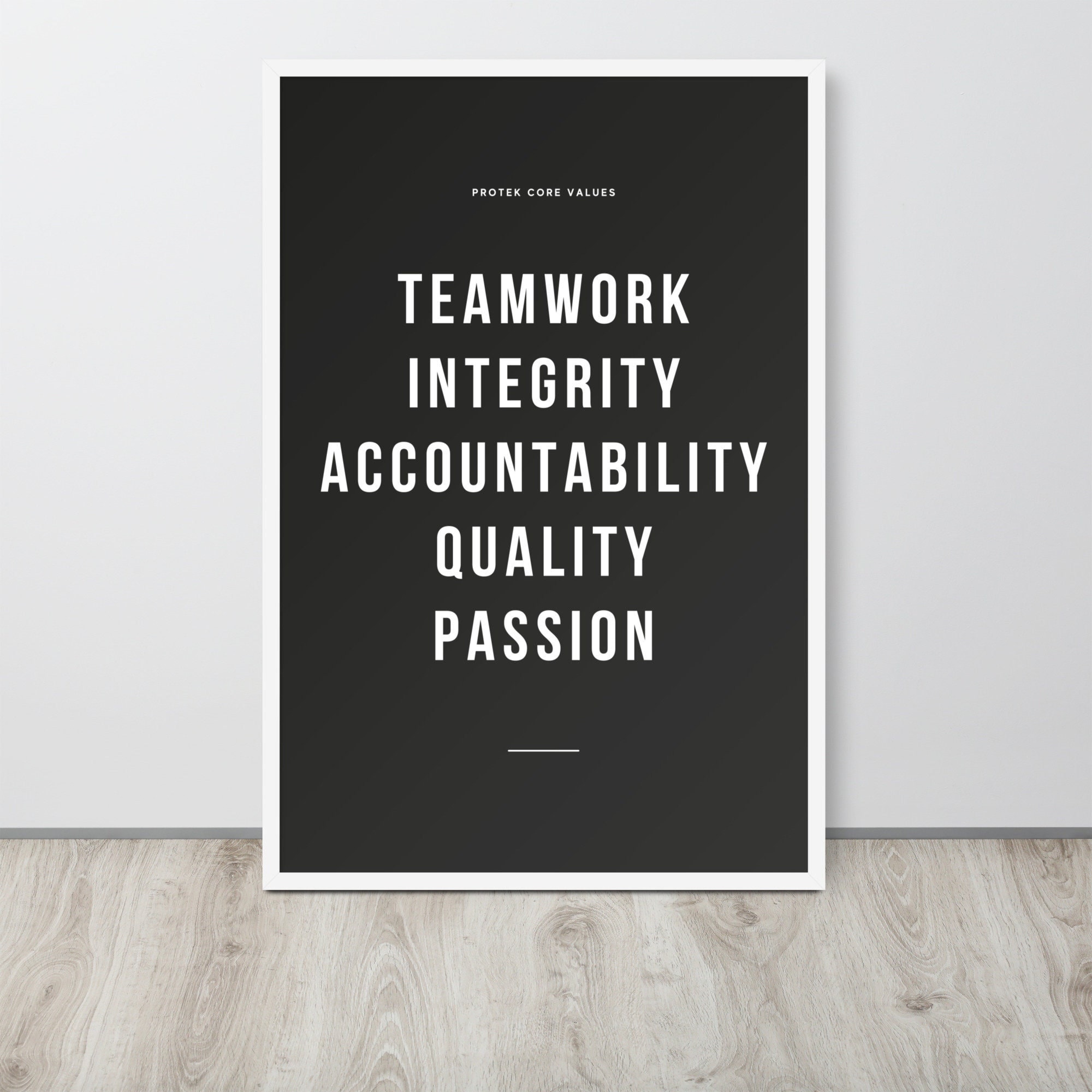 Personalized Framed Poster | Core Values | Motivational Quote ...