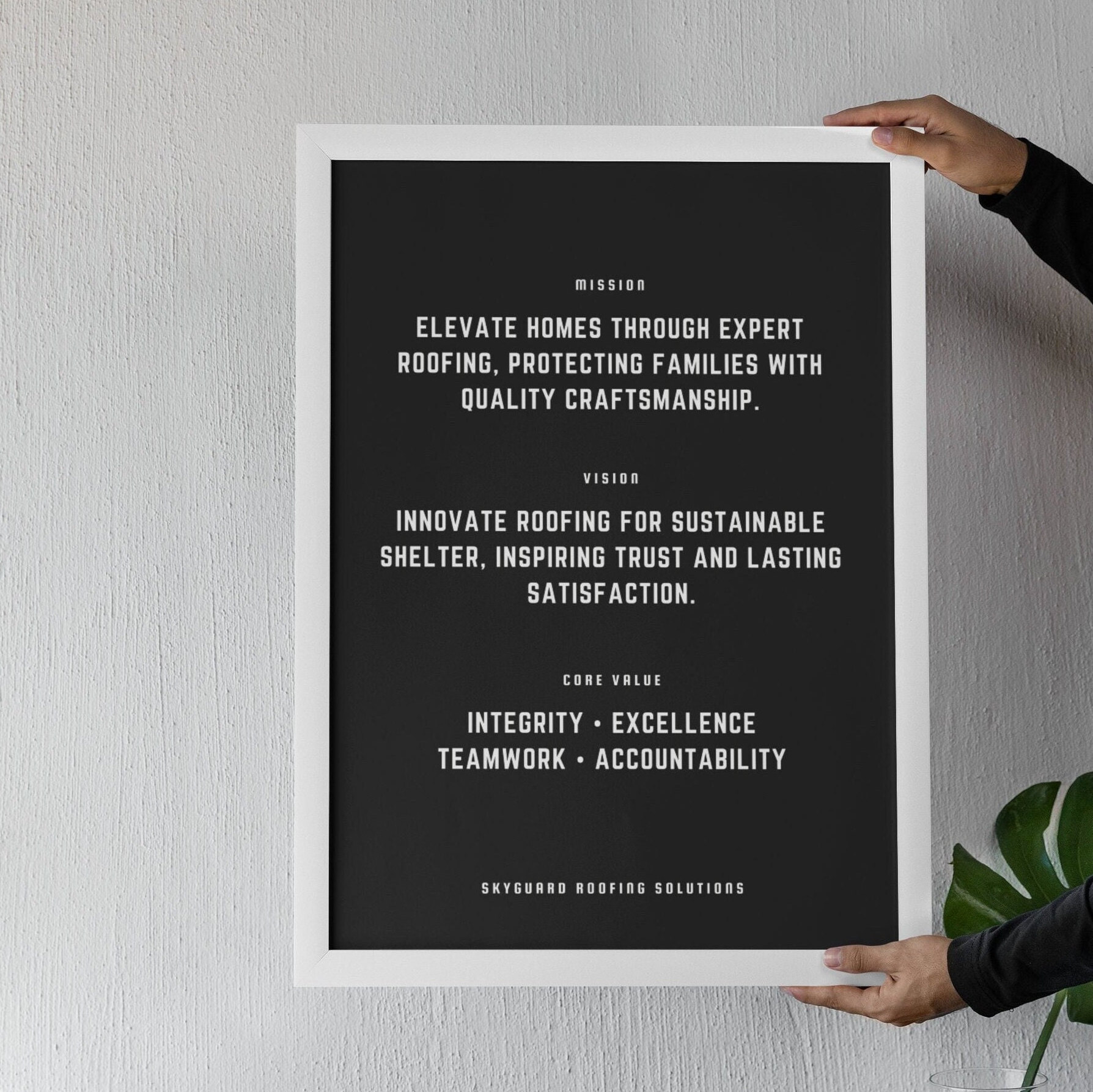 Personalized Mission, Vision, Core Values Wall Art Print Poster ...