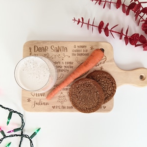 Dear Santa Tray| Santa Cookie Tray| Personalized Engraved Santa Tray ...