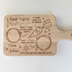 Dear Santa Tray| Santa Cookie Tray| Personalized Engraved Santa Tray ...