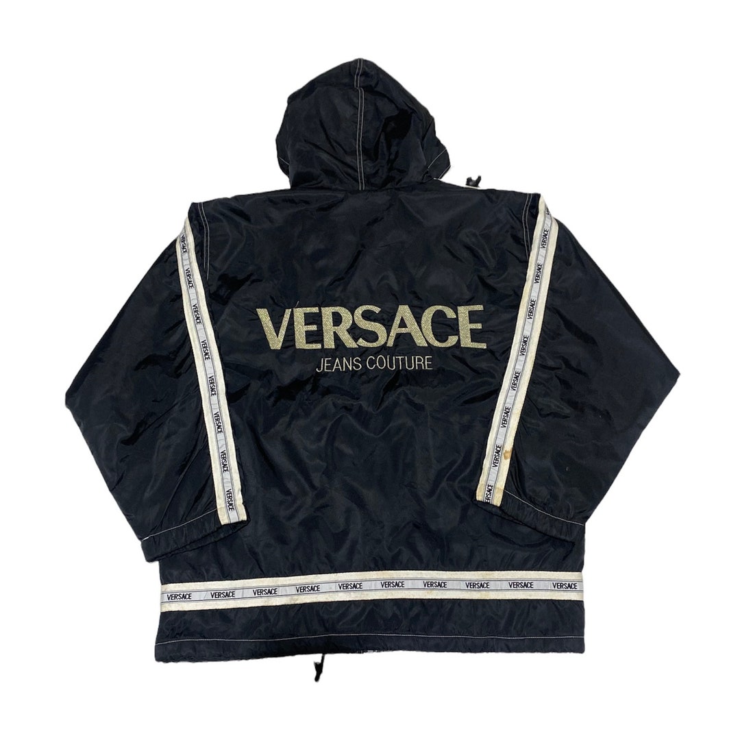 Vintage Versace Jeans Couture Embroidered Big Logo Hooded Jacket - Etsy