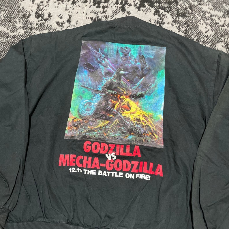 Rare Vintage Godzilla Vs Mecha Godzilla 90s Bomber Jacket - Etsy