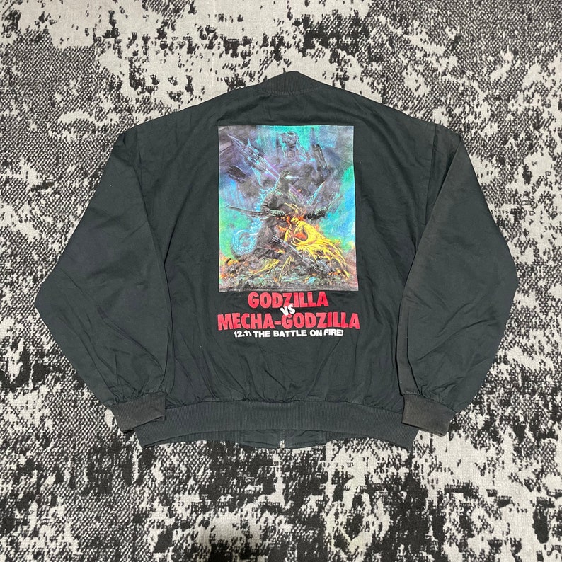 Rare Vintage Godzilla Vs Mecha Godzilla 90s Bomber Jacket - Etsy
