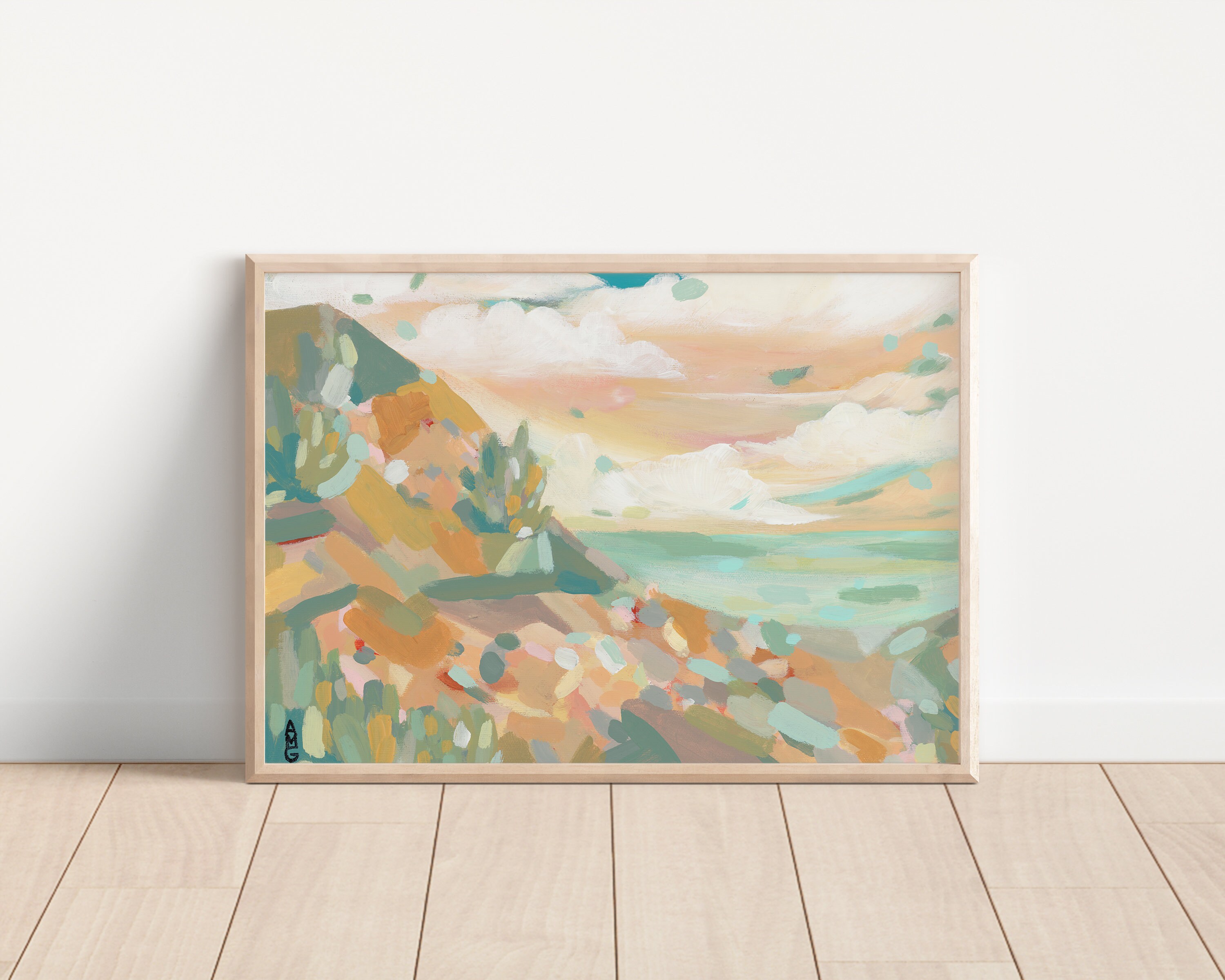 Summer Abstract Art Prints Set of Two Art Prints Beach House - Etsy