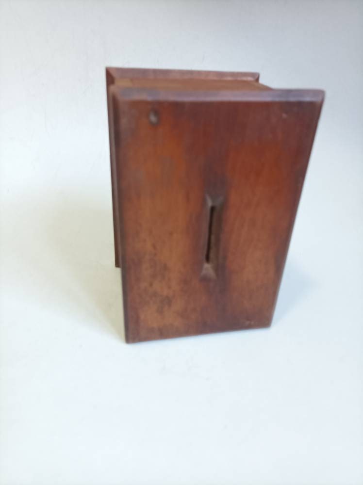 Antique Wooden Money Box / Hand Made Coin Bank - Etsy