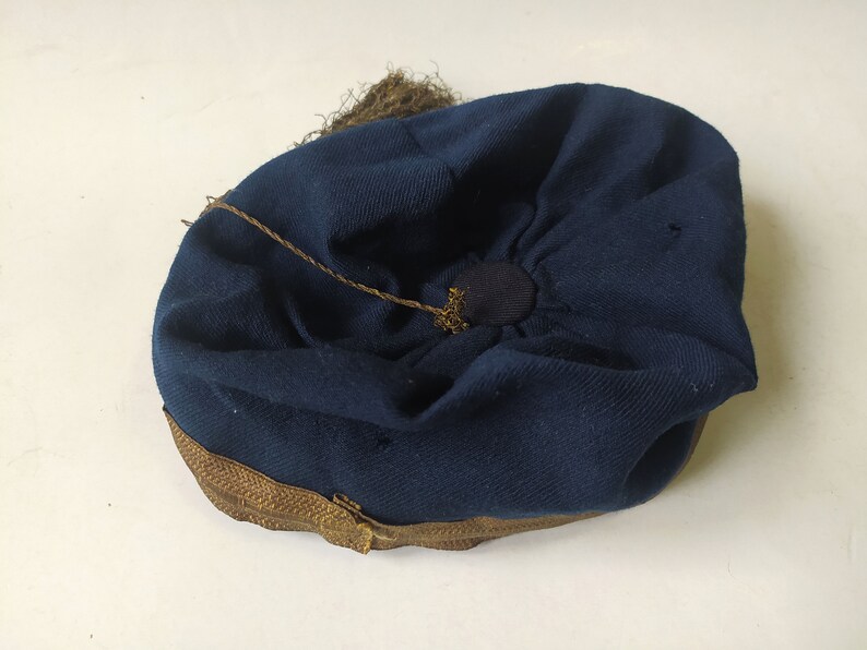 Antique Greek Traditional Costume's Blue Hat With Metallic Gold Thread ...