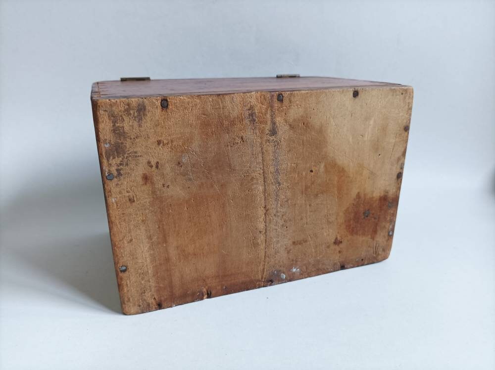 Antique Wooden Money Box / Hand Made Coin Bank - Etsy