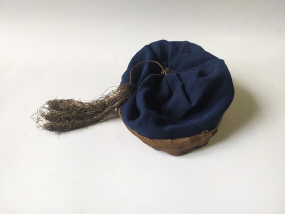 Antique Greek Traditional costume's blue hat with met… - Gem