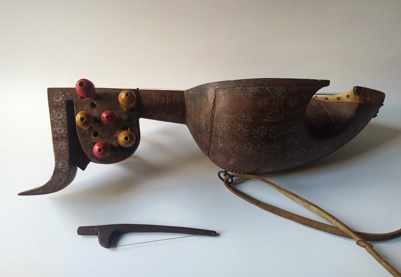 Antique Traditional Musical Instrument Ghichak Sarinda Afghanistan ...