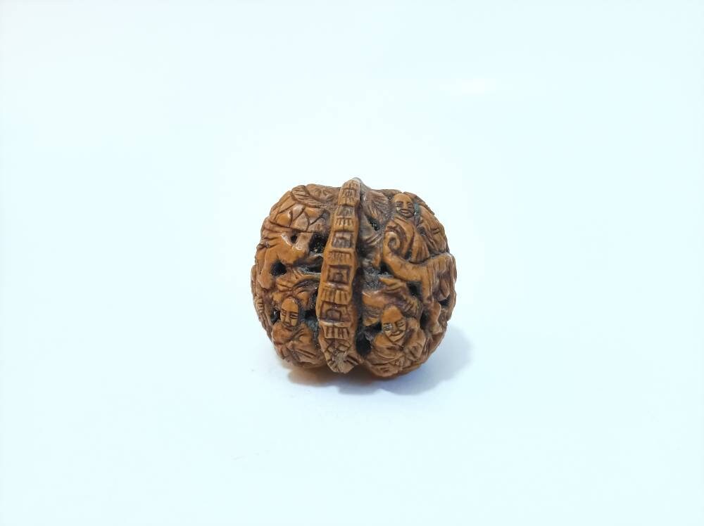 Antique Hand Carved Hediao Nut / Chinese / Tiger / Arhats - Etsy