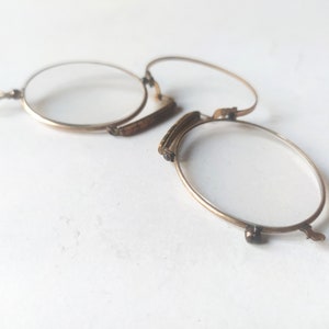 Antique Gold Filled Nose Pinch Glasses / Victorian Eyeglasses in Marked ...