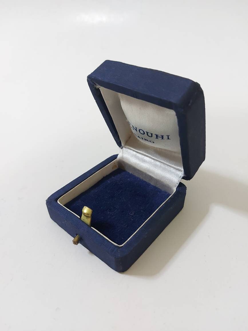 Vintage Blue Fabric Ring Box / Jewel Box - Etsy