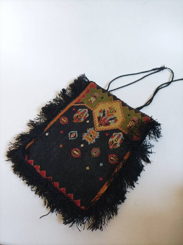 Antique Hand Embroidered Handbag / Clutch Purse / Folk Art / Greek ...