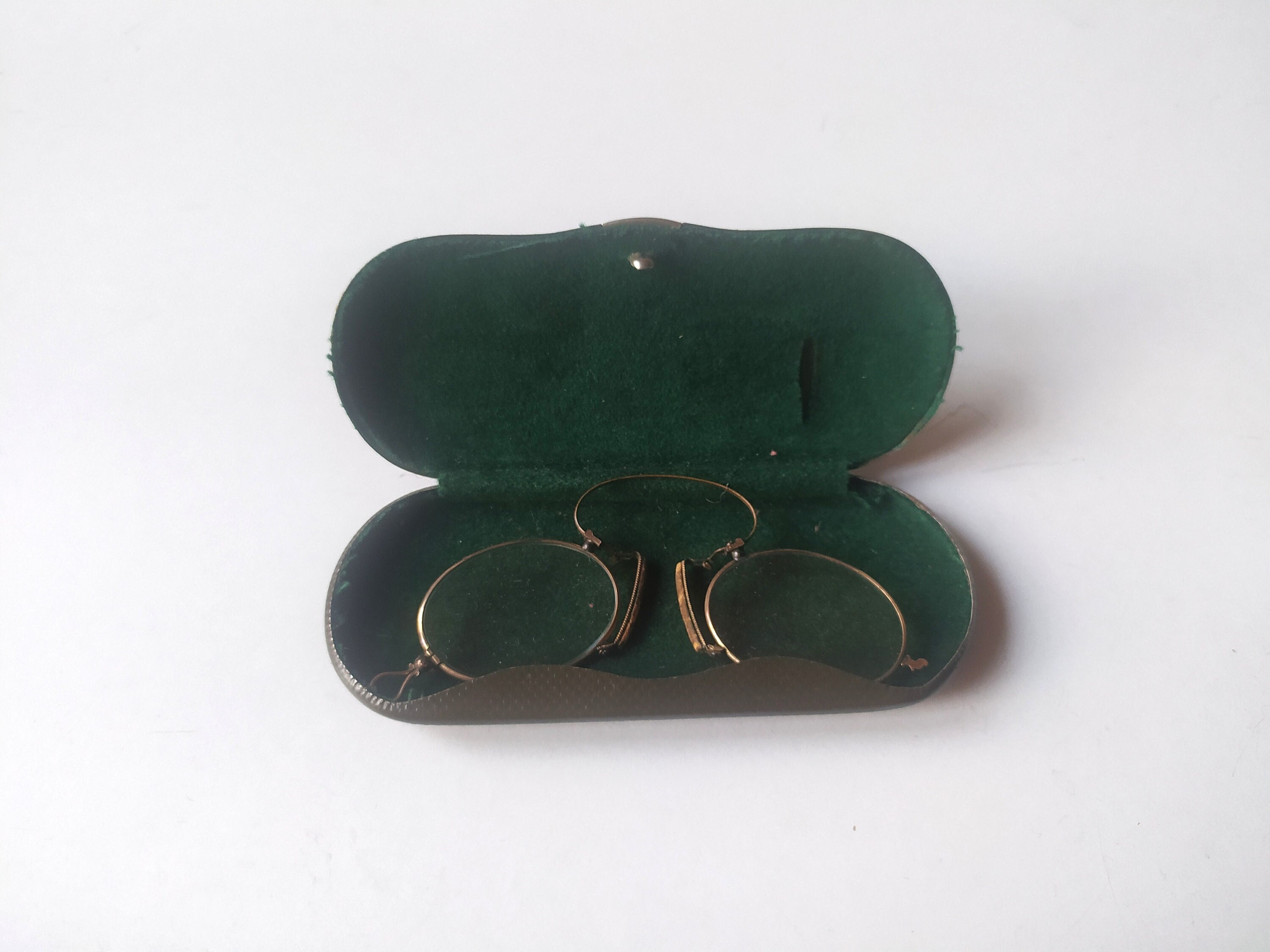 Antique Gold Filled Nose Pinch Glasses / Victorian Eyeglasses in Marked ...