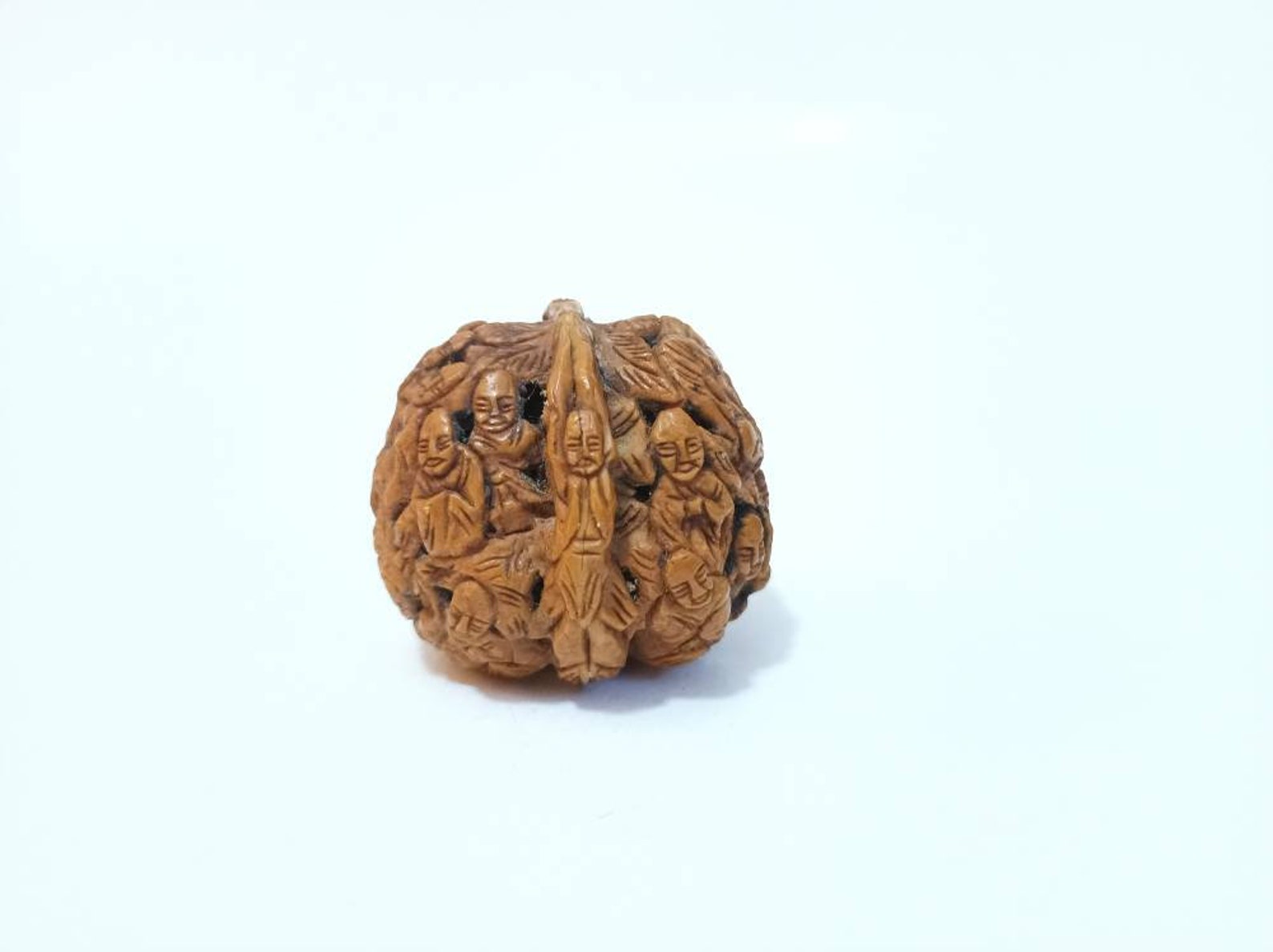 Antique Hand Carved Hediao Nut / Chinese / Tiger / Arhats - Etsy