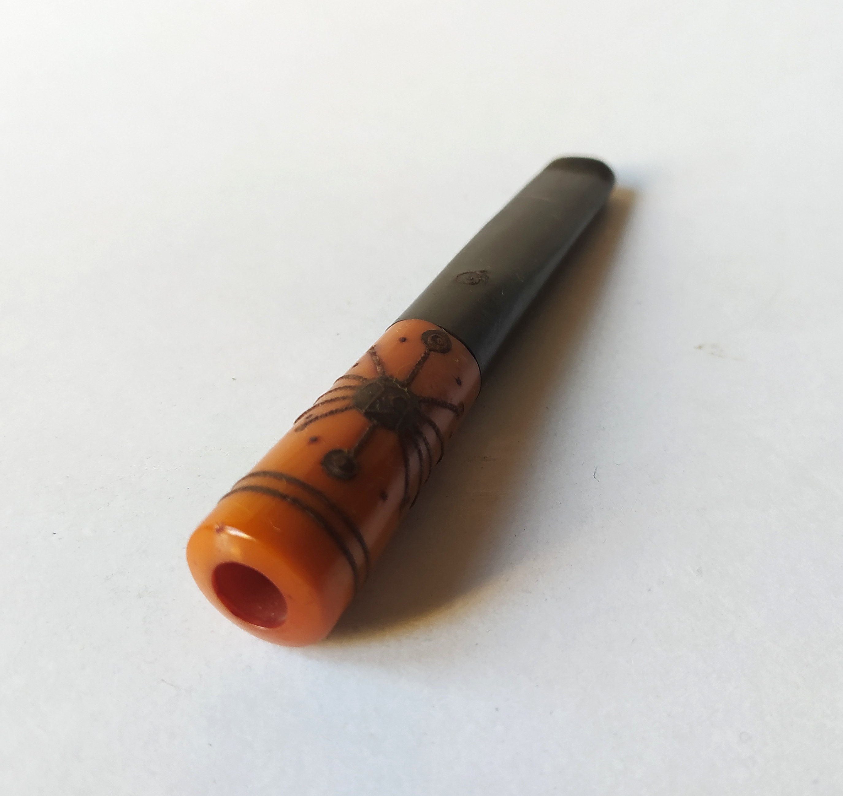 Antique Amber Silver Inlay Smoking Cigarette Holder Ottoman - Etsy