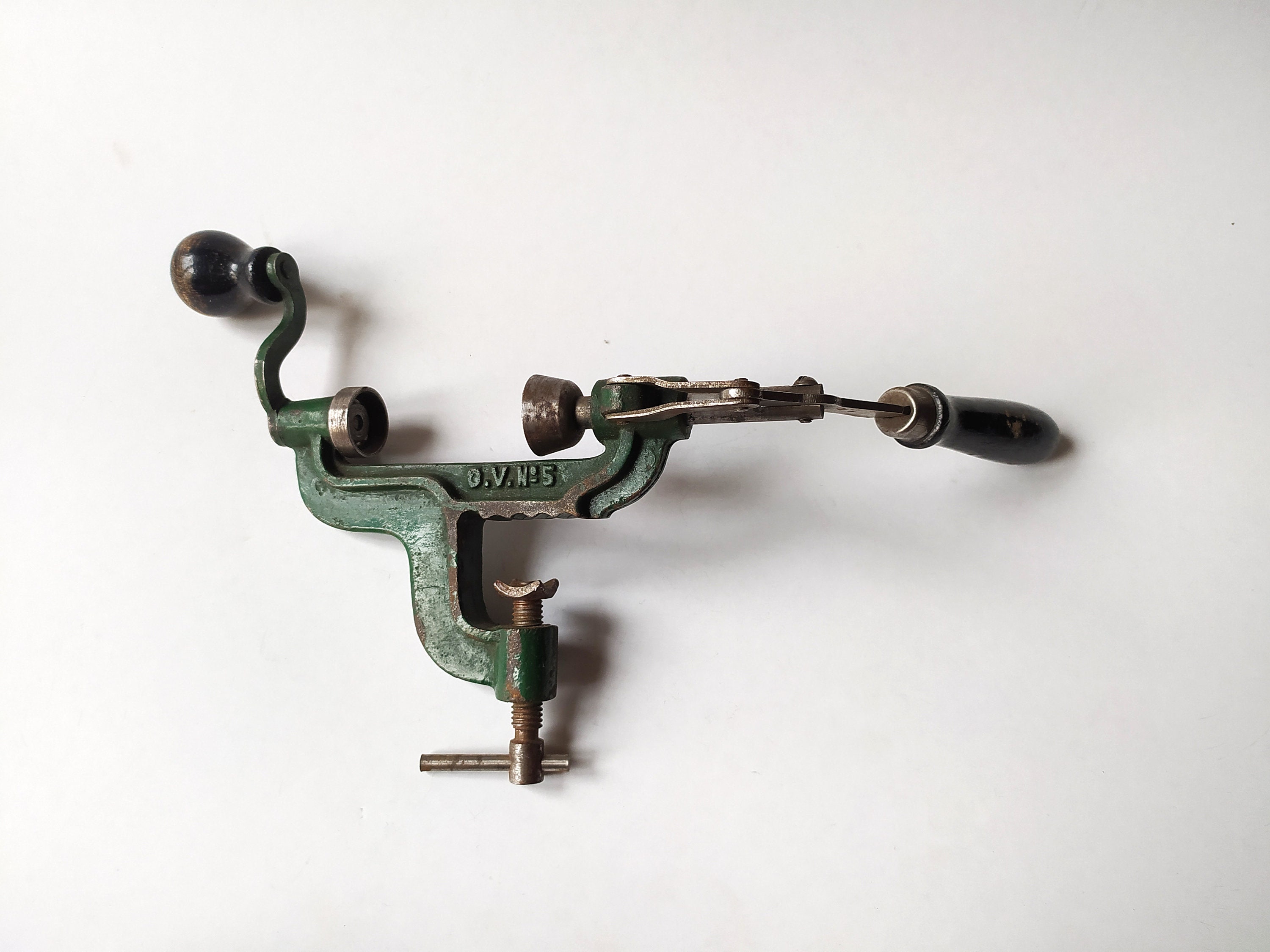 Αntique Shotgun Cartridge Press Reloader Tool Marked O.v.no 5 / Vintage ...