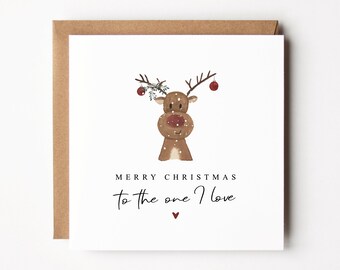 Cute Merry Christmas Card for Partner for Boyfriend for - Etsy UK