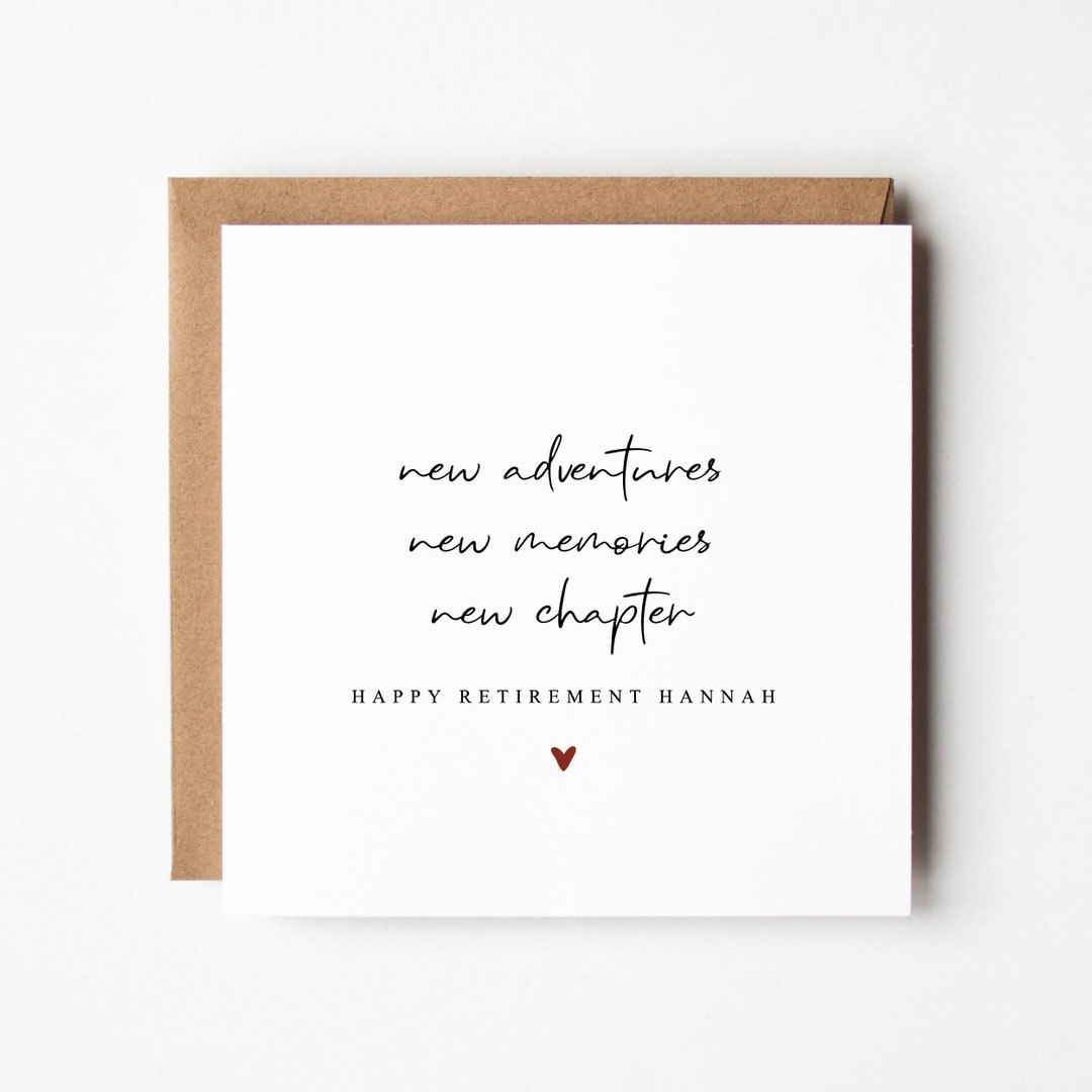 Personalised Retirement Card Good Luck With Your Retirement Best of ...