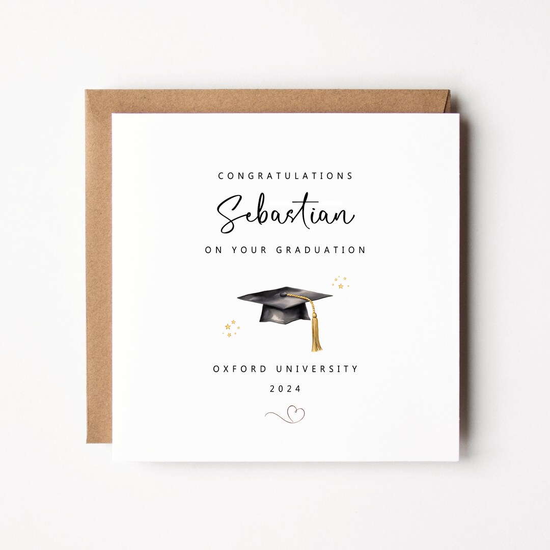 Personalised Graduation Card University Graduation Card Congratulations ...
