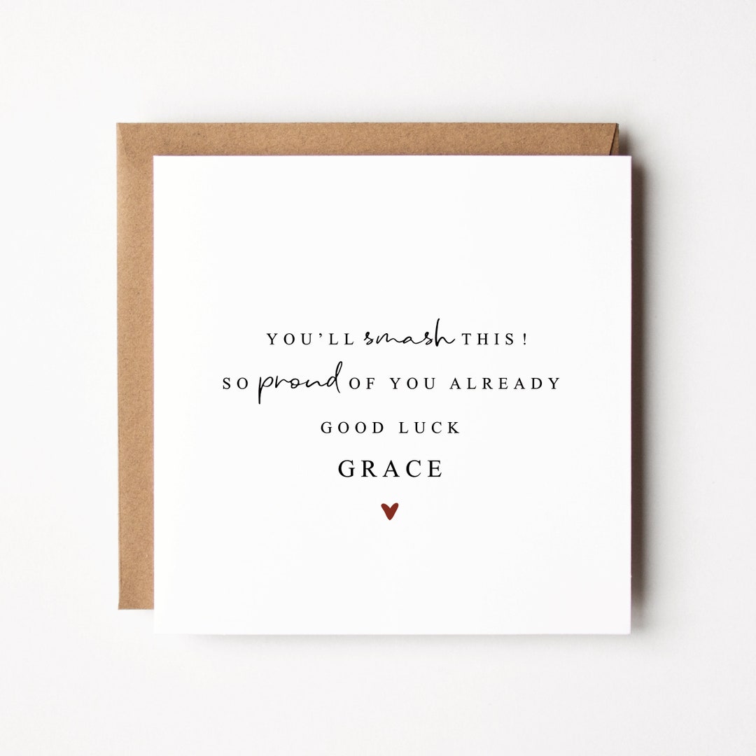 Personalised You'll Smash This Card New Chapter Card New Job Good Luck ...