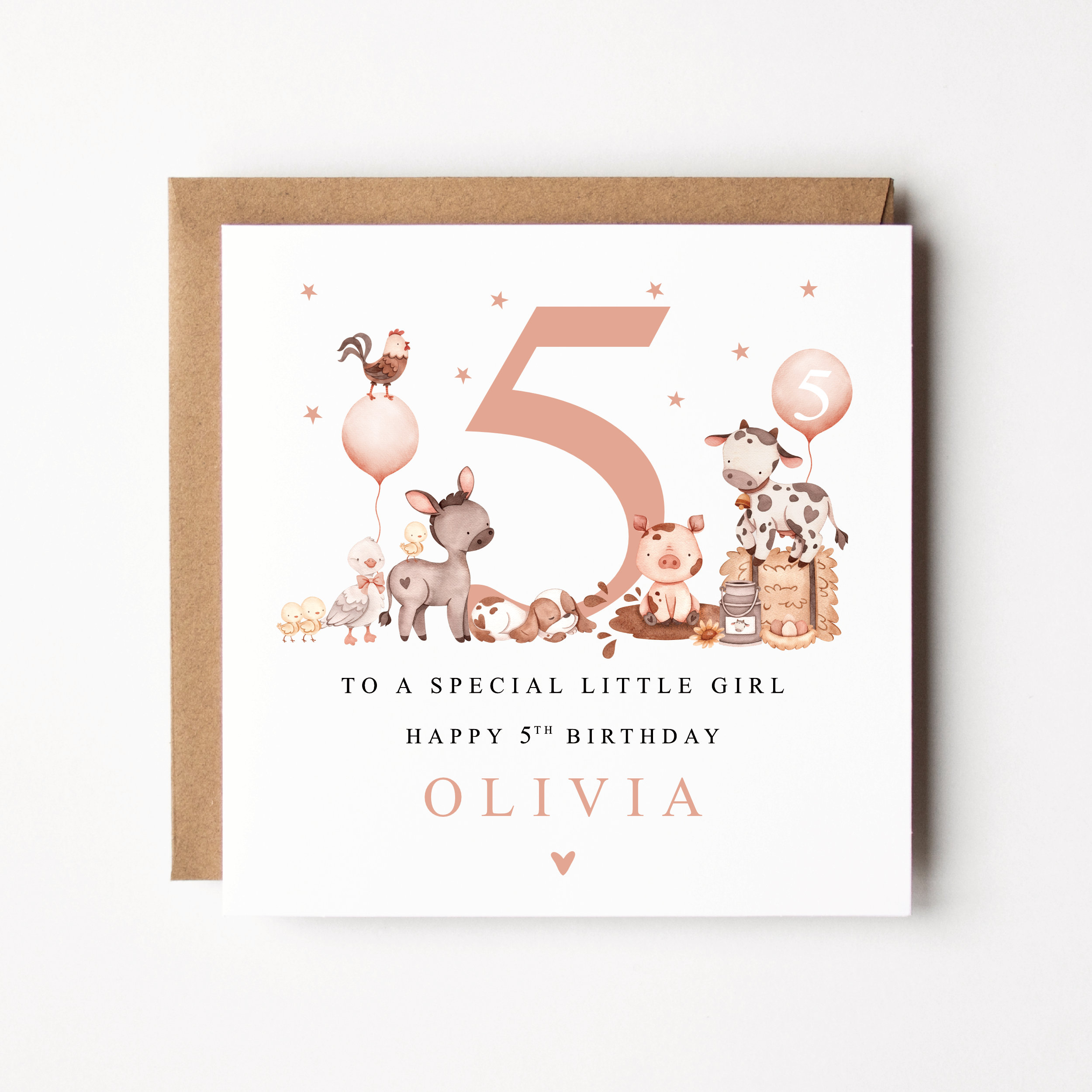 Personalised 1st 2nd 3rd 4th 5th Birthday Card for Daughter - Etsy