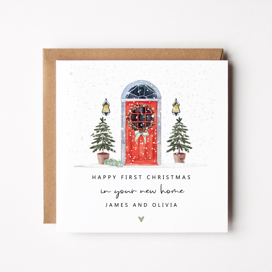 Personalised First Christmas in Your New Home Card new Home Christmas ...