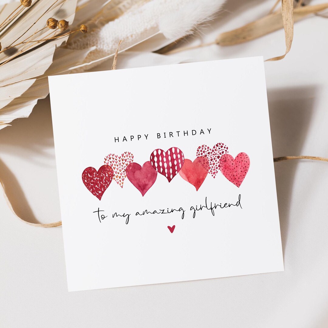 Happy Birthday to My Amazing Girlfriend Card | Birthday Card for ...